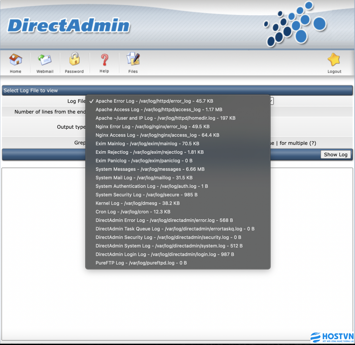 Hướng dẫn kiểm tra log trong DirectAdmin - Tài liệu hướng dẫn sử dụng ...
